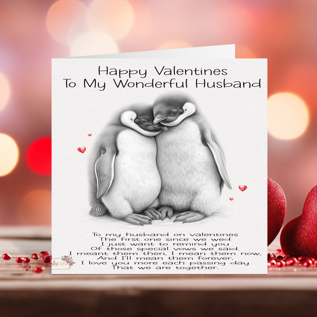 First Valentines as Husband Card, Personalised First Valentines Married ...