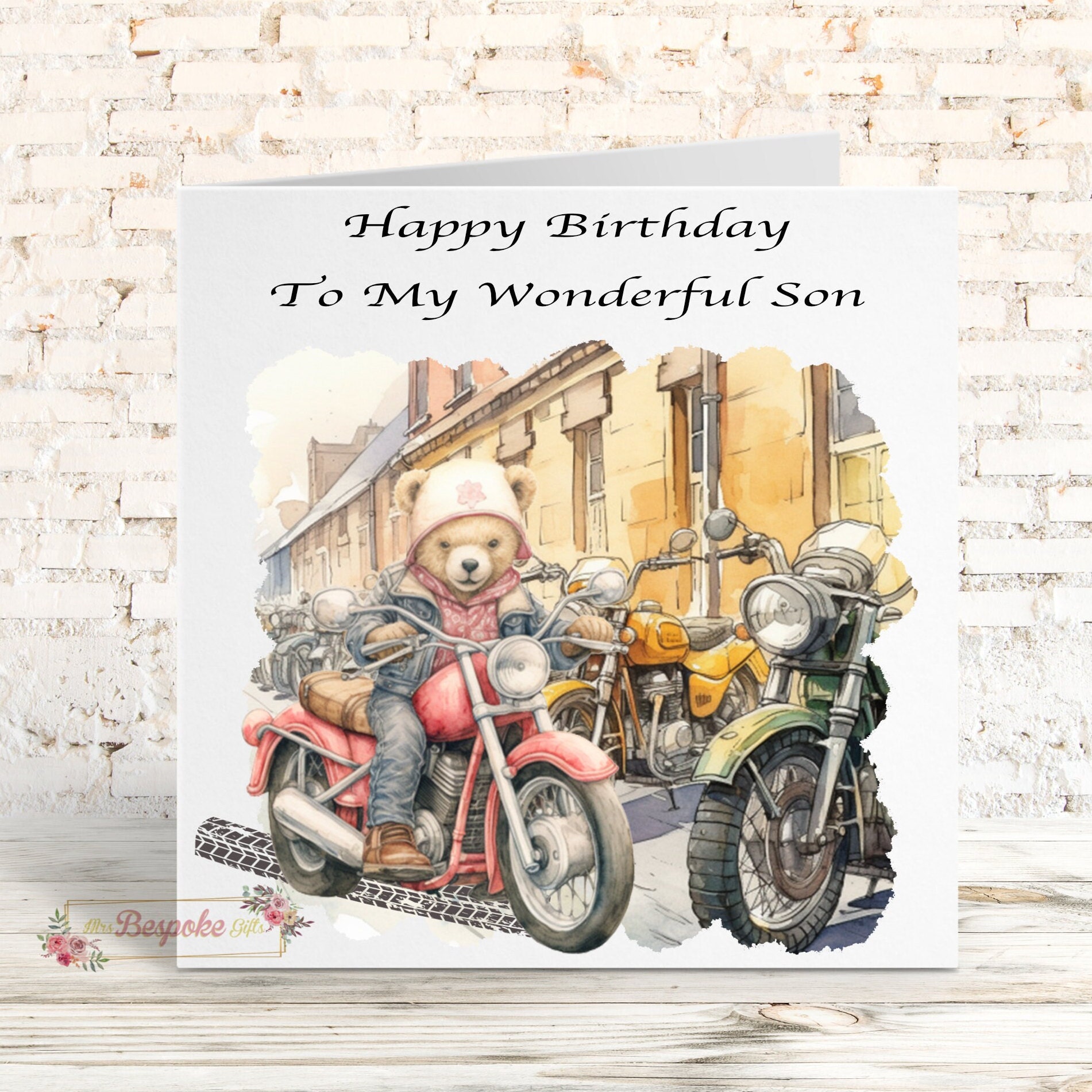 Personalised Motorbike Birthday Card - Etsy UK