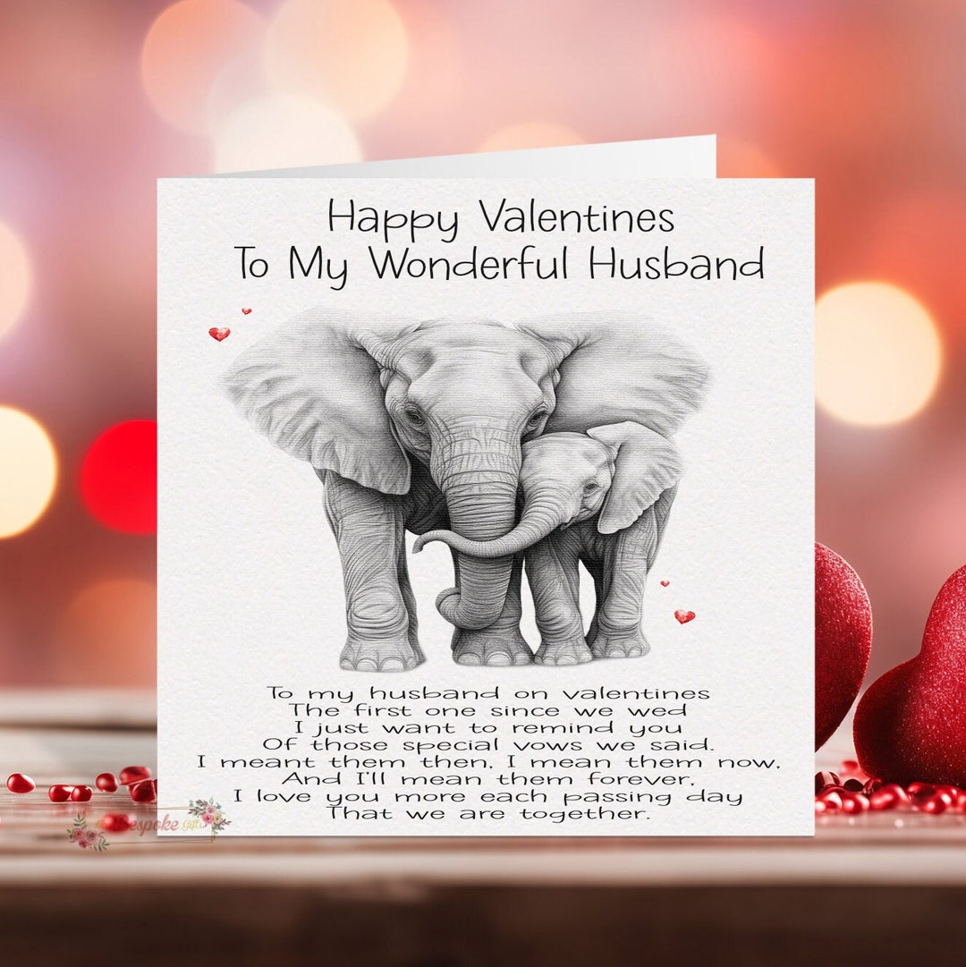 First Valentines as Husband Card, Personalised Husband Valentines Card ...