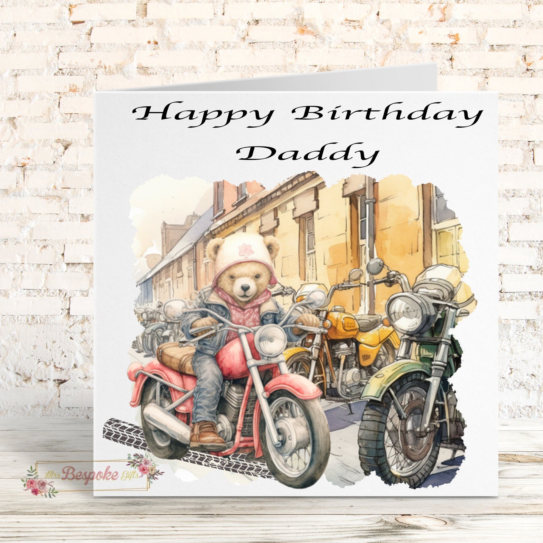Personalised Motorbike Birthday Card - Etsy UK