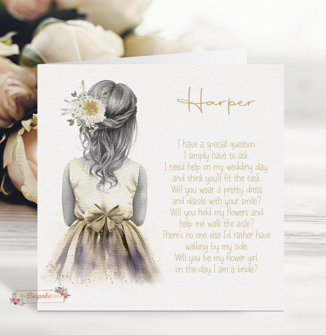 Personalised Flower Girl Proposal Card,flower Girl Card,flower Girl ...