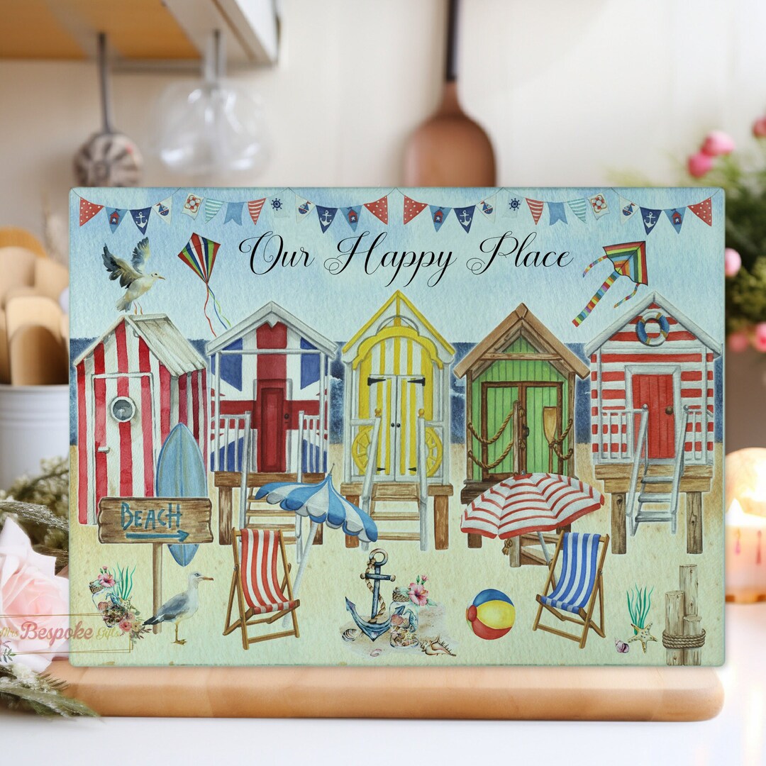 Beach Hut Chopping Board,beach Hut Cutting Board,worktop Saver, House ...