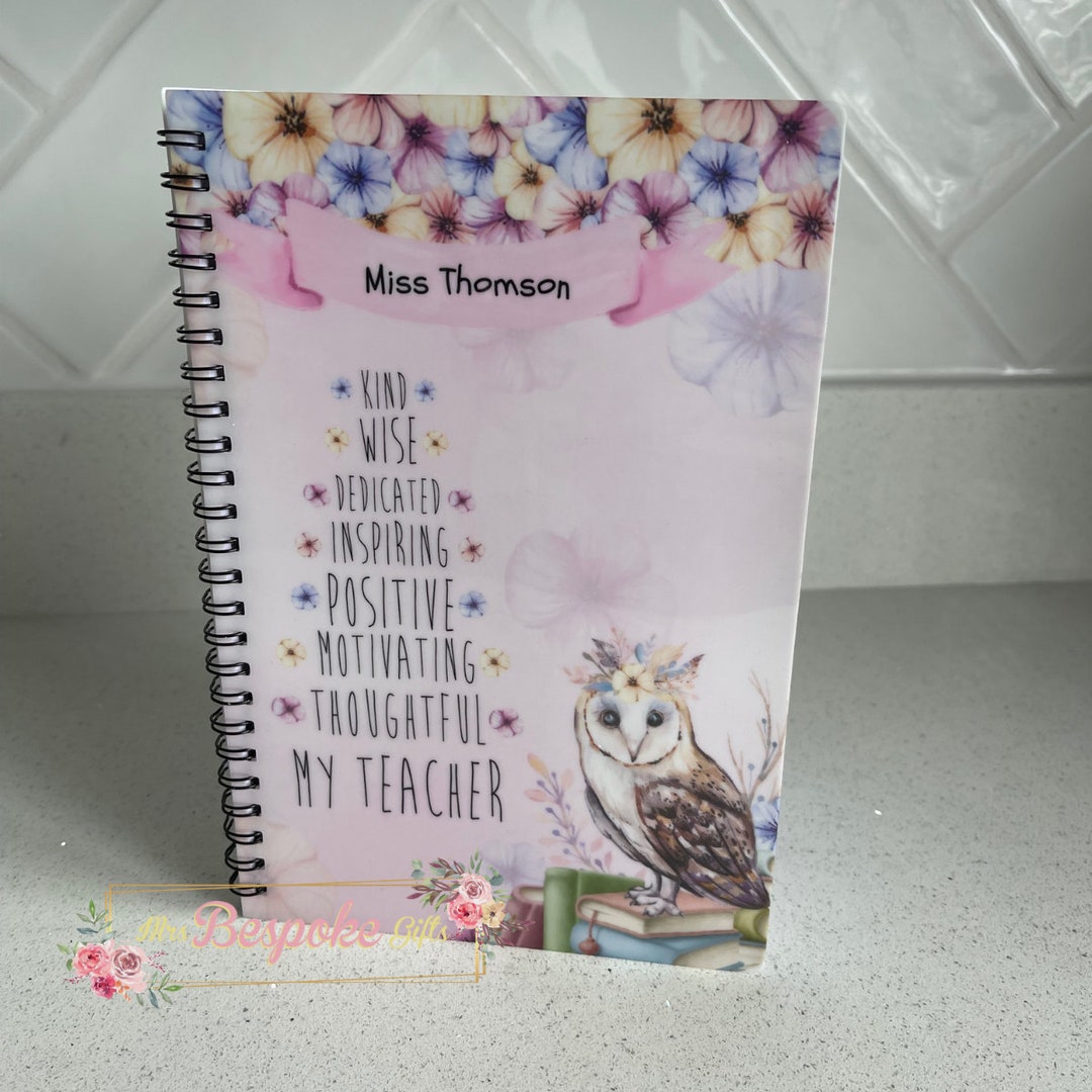 Teacher's Owl Notebook - Etsy