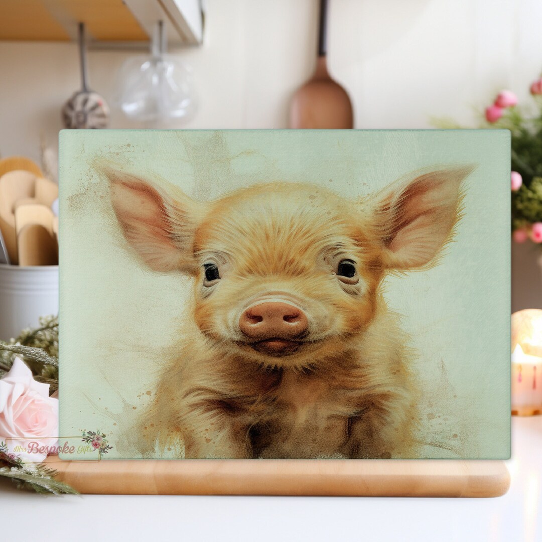 Piglet Chopping Board, Piglet Cutting Board,glass Worktop Saver,house ...