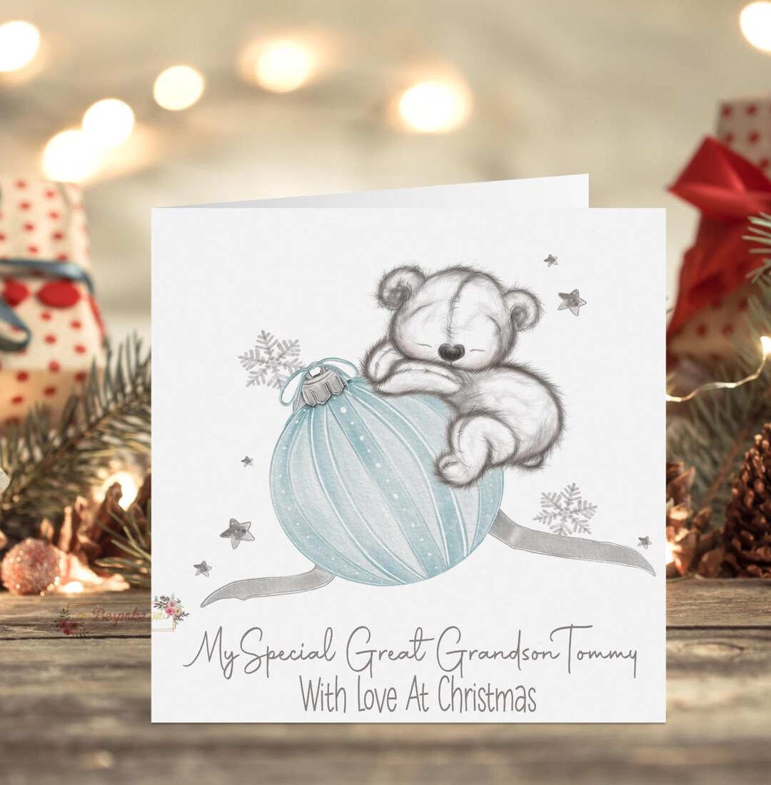 Personalised Boys Christmas Card - Etsy