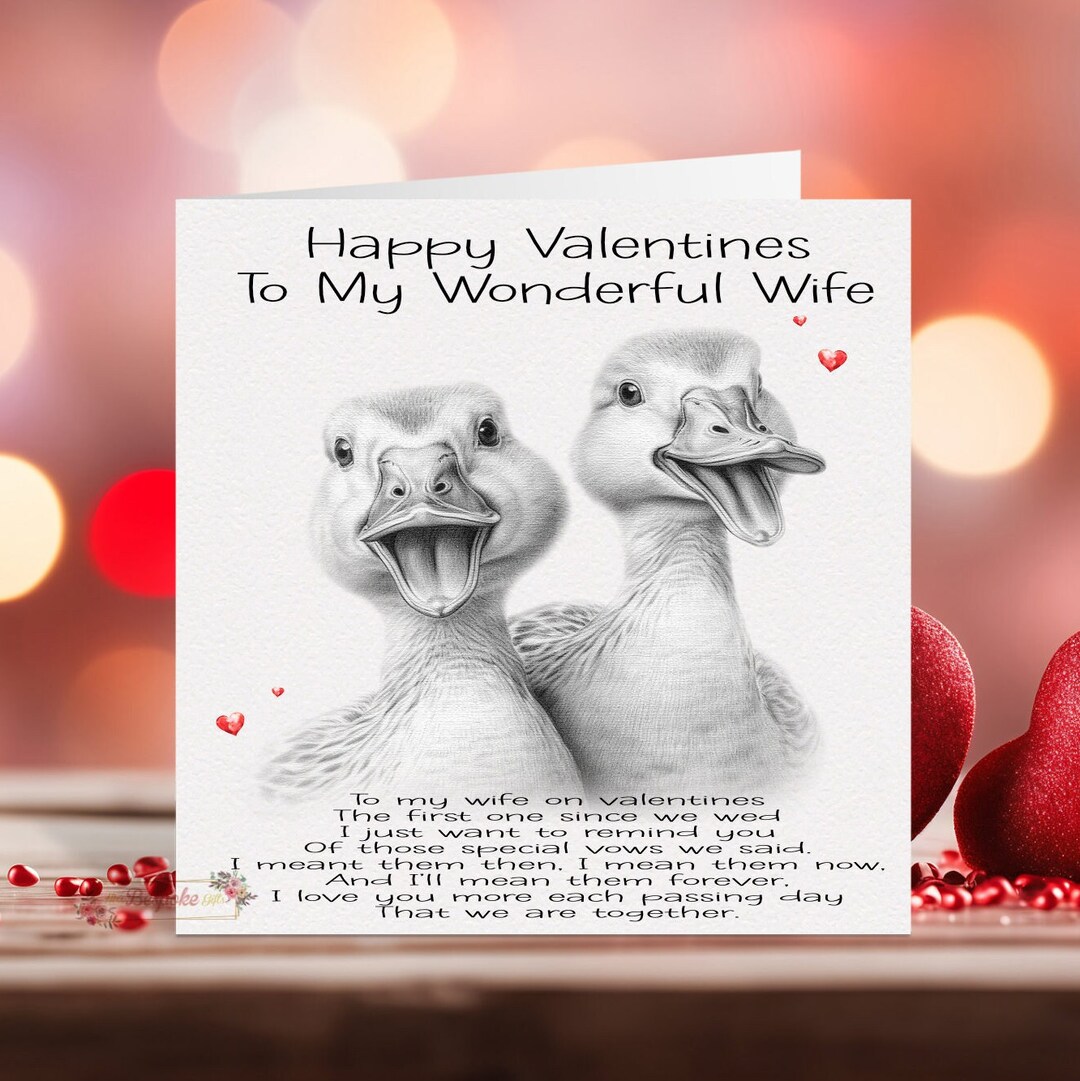 First Valentines as Wife Card, Wife First Valentines Day Card,1st ...