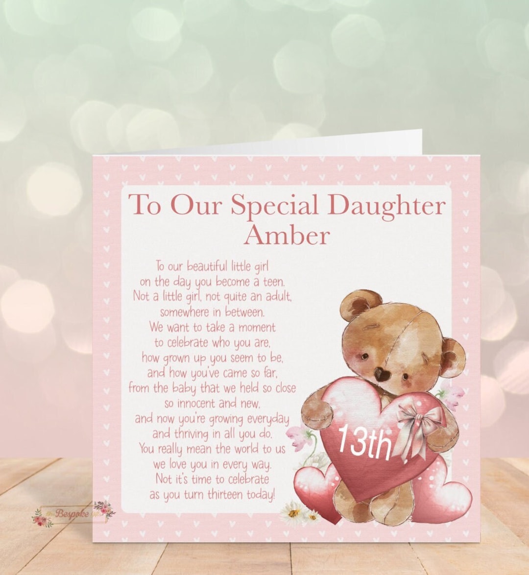 Daughter 13th Birthday Card - Etsy