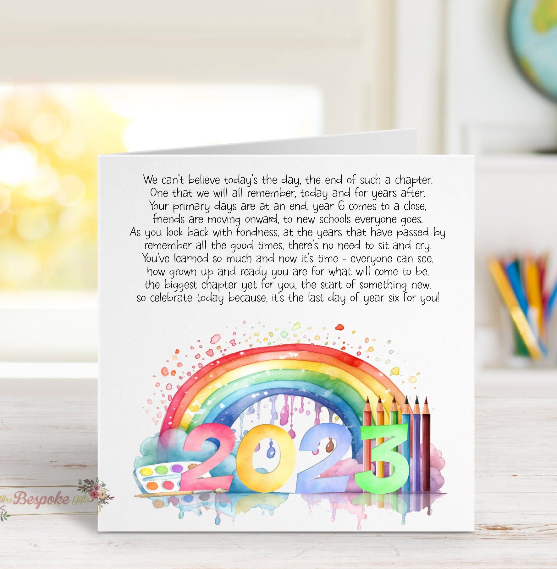 Personalised Last Day at Primary School Card - Etsy UK