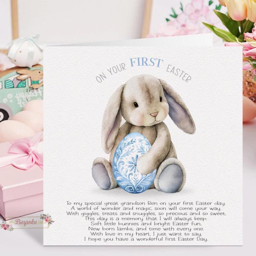 Personalised Grandson First Easter Card,1st Grandson Easter Card ...