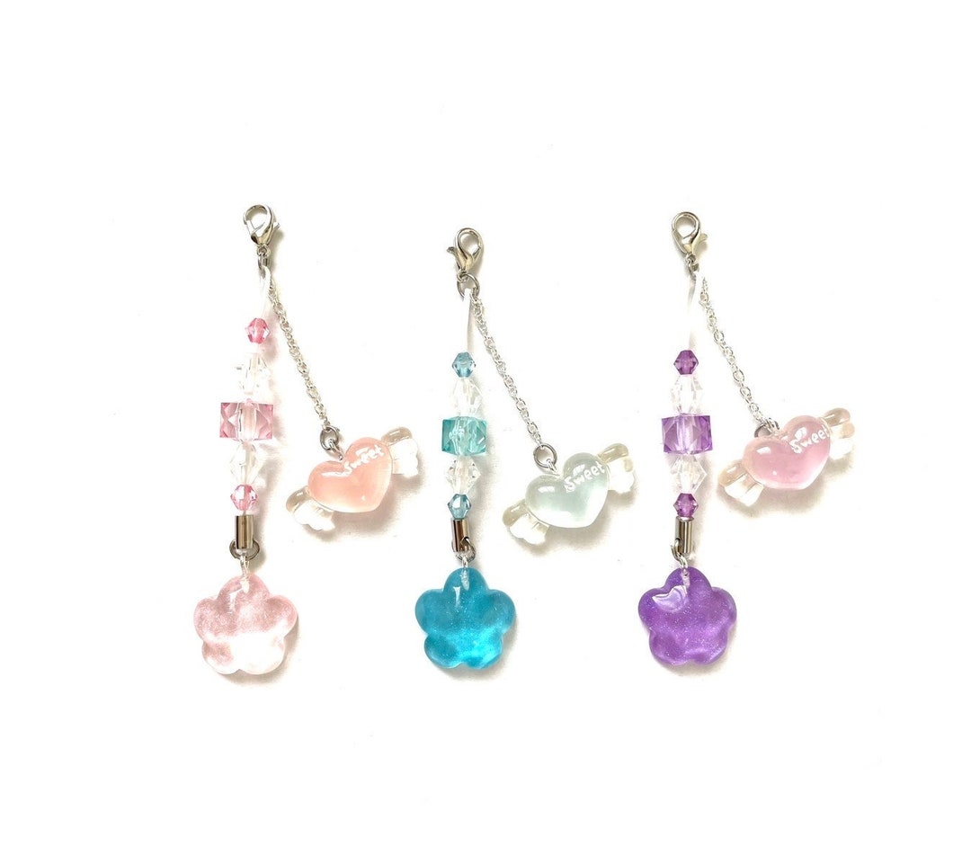 Kawaii Jelly Heart Wings Phone Charm/dust Plug Phone Switch - Etsy