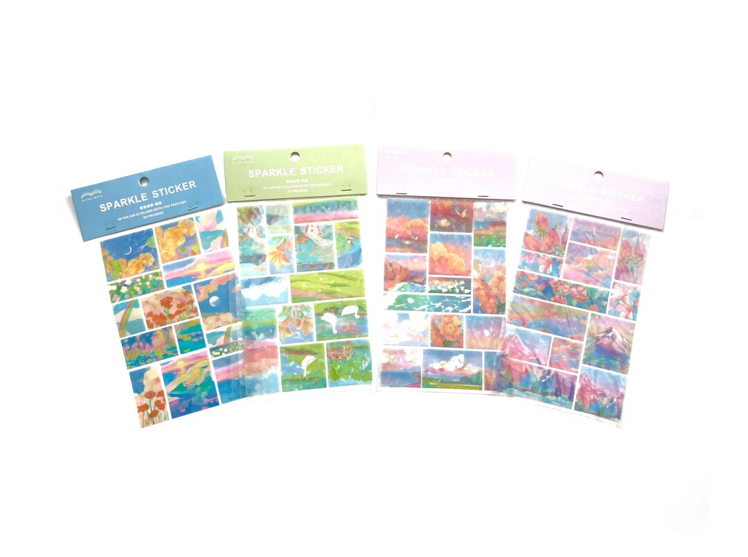 Holographic Nature Sticker Sheet Kawaii Journal Deco - Etsy