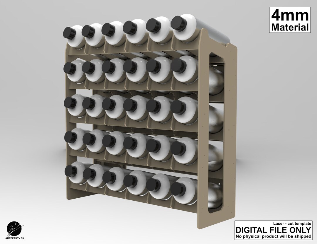 Template - Spray Can Stand - Laser Cut / Cnc Template - 4mm Material ...