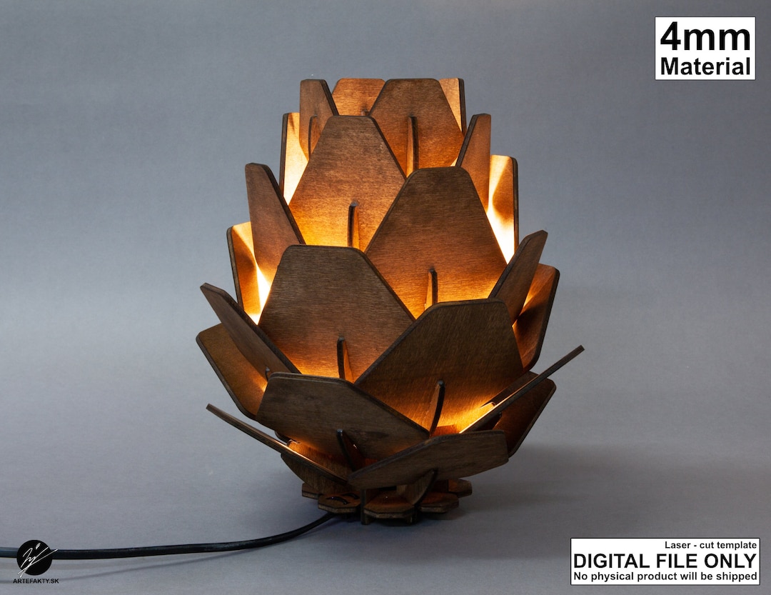 Template - Poly Cone Table Lamp - Laser Cut Template - 4mm Material ...