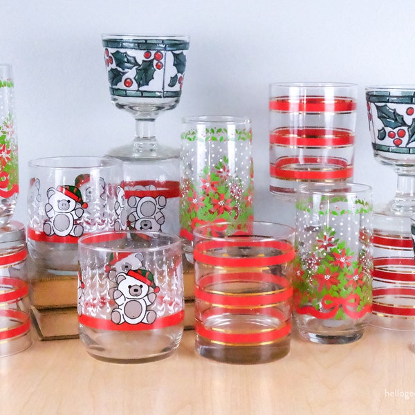 Christmas Glassware - Etsy