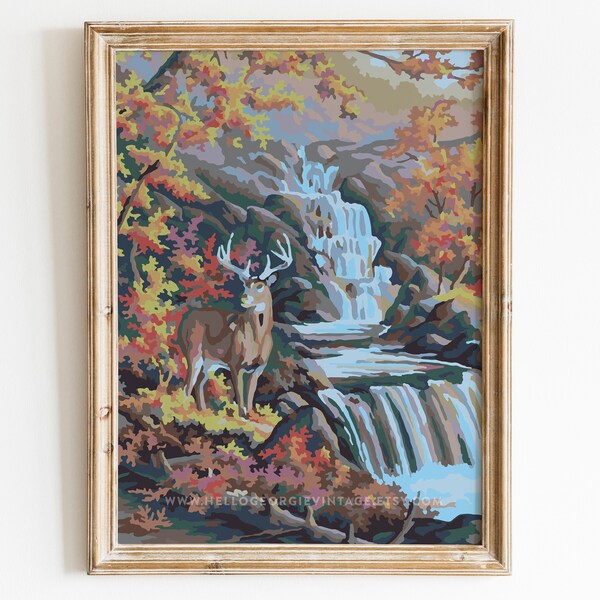 Paint by Numbers Waterfall - Etsy