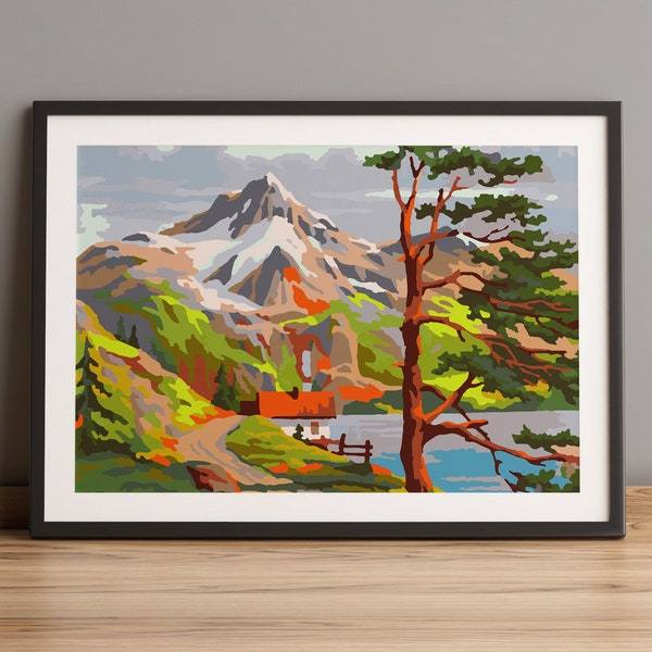 Paint by Number Mountain Scenes - Etsy