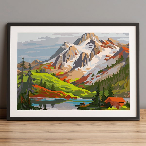 Paint by Numbers Mountains - Etsy