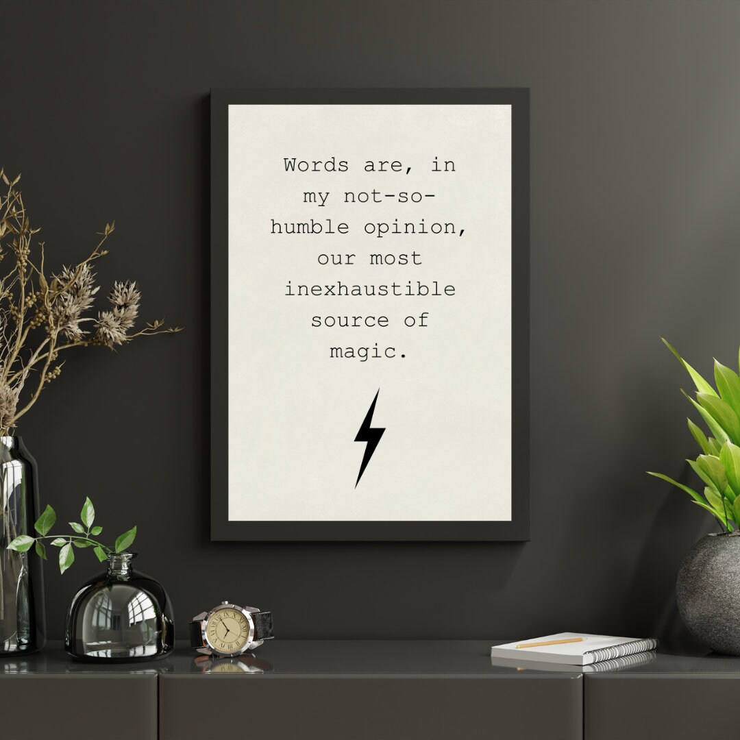 Words Are Magic Wizard Quote Poster Bolt - Inspirational Quote, Trendy ...