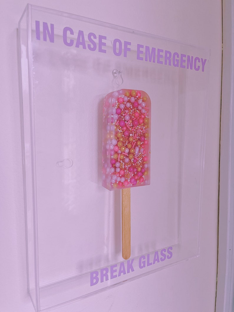 In Case of Emergency, Break Glass Popsicle Stick - Etsy