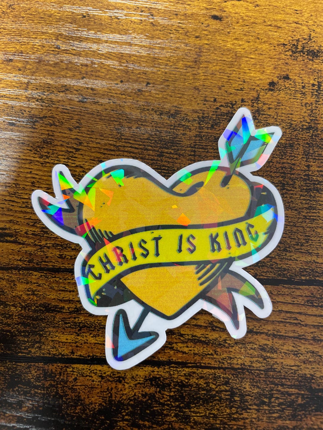 Christian Holographic Vinyl Sticker Waterproof & Durable Faith-inspired ...