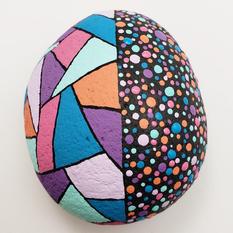 Downloadable Wild and Dotted Painted Rock Tutorial - Etsy