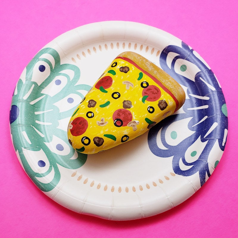 Downloadable Pizza Slice Painted Rock Tutorial - Etsy UK