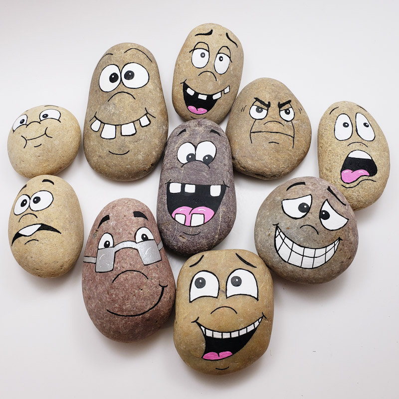 Downloadable Silly Faces Group 2 Rock Painting Tutorial - Etsy Australia
