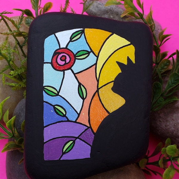Stained Glass Painted Rocks - Etsy