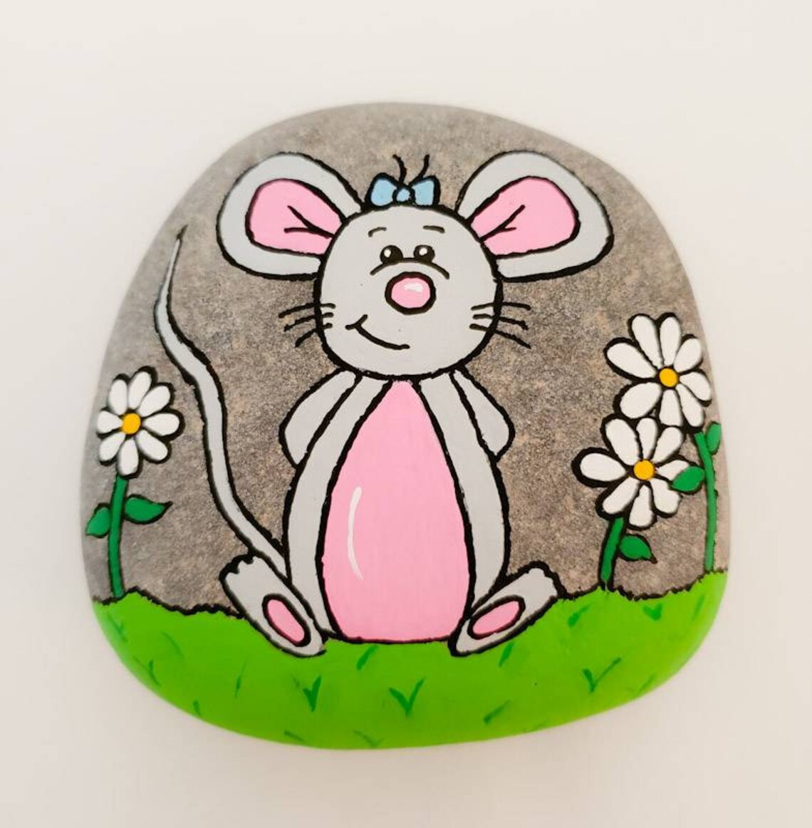 Downloadable Happy Mouse Rock Painting Tutorial - Etsy
