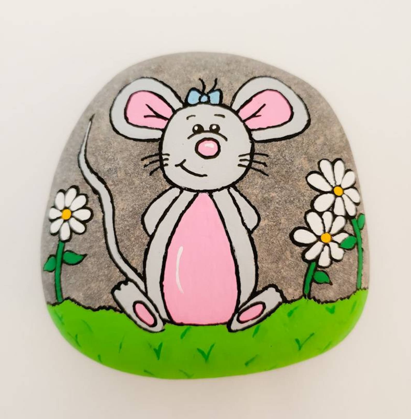 Downloadable Happy Mouse Rock Painting Tutorial - Etsy