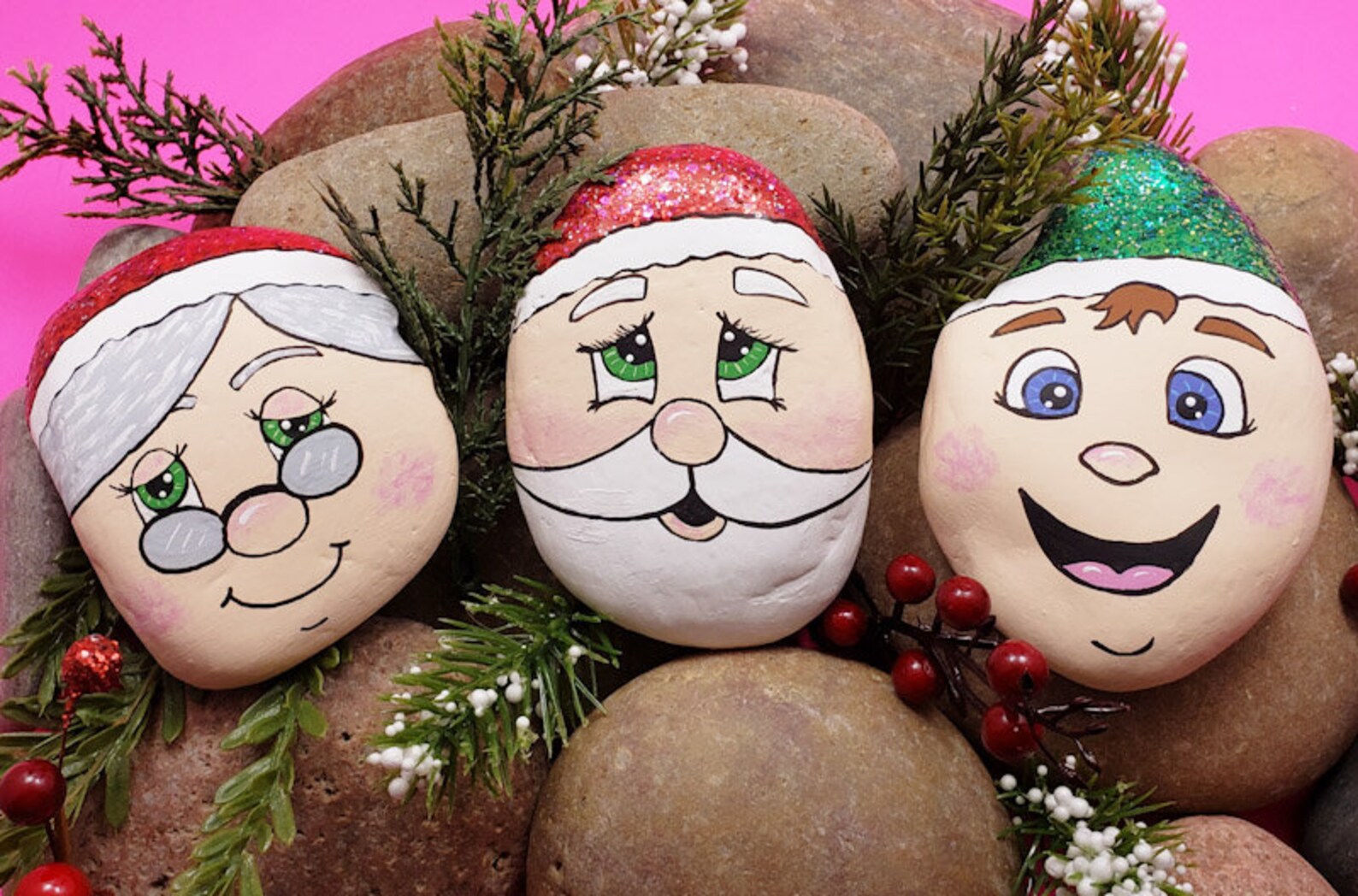Downloadable North Pole Residents Painted Rock Tutorial - Etsy
