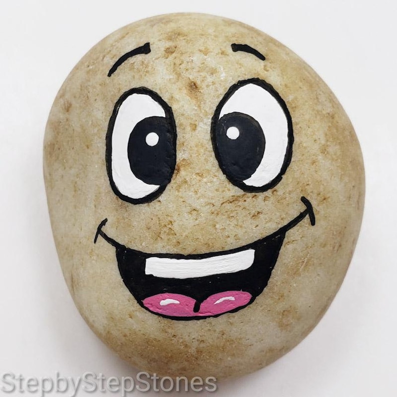 Downloadable Silly Faces Group 3 Rock Painting Tutorial - Etsy UK