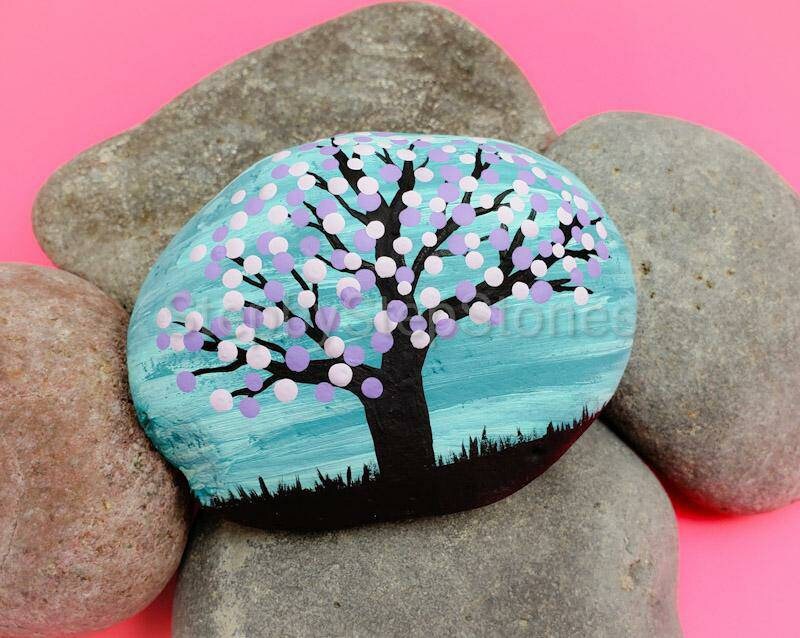 Downloadable Dotted Tree Painted Rock Tutorial - Etsy