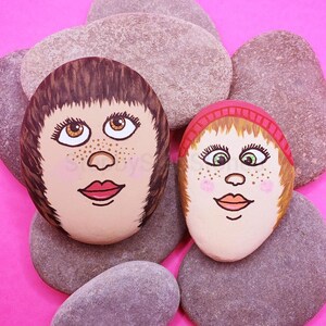 Downloadable Freckled Friends Rock Painting Tutorial - Etsy