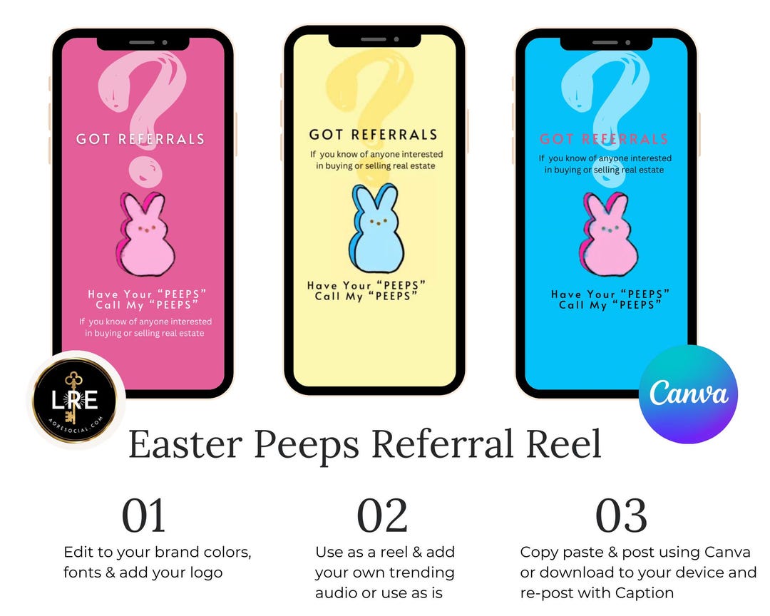 Referral “have Your Peeps Call My Peeps” Easter Reel: Canva for Real ...