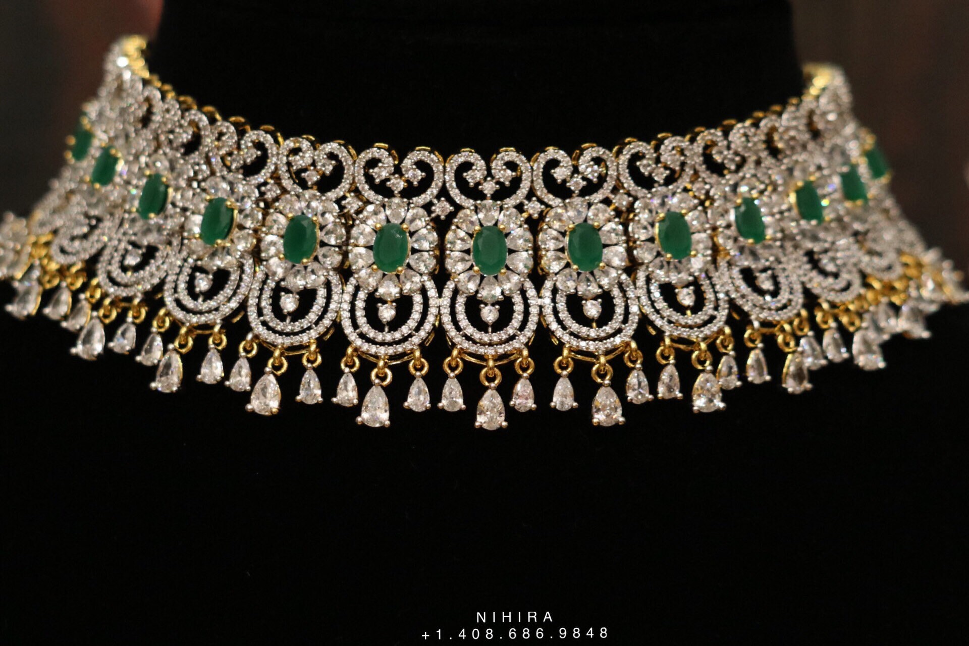Artificial Diamond Choker Necklace 2024 www.epicamlv