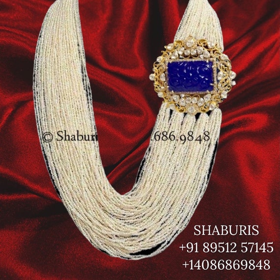 Side Brooch Pearl Necklace One Side Pendent Necklace Pearl | Etsy