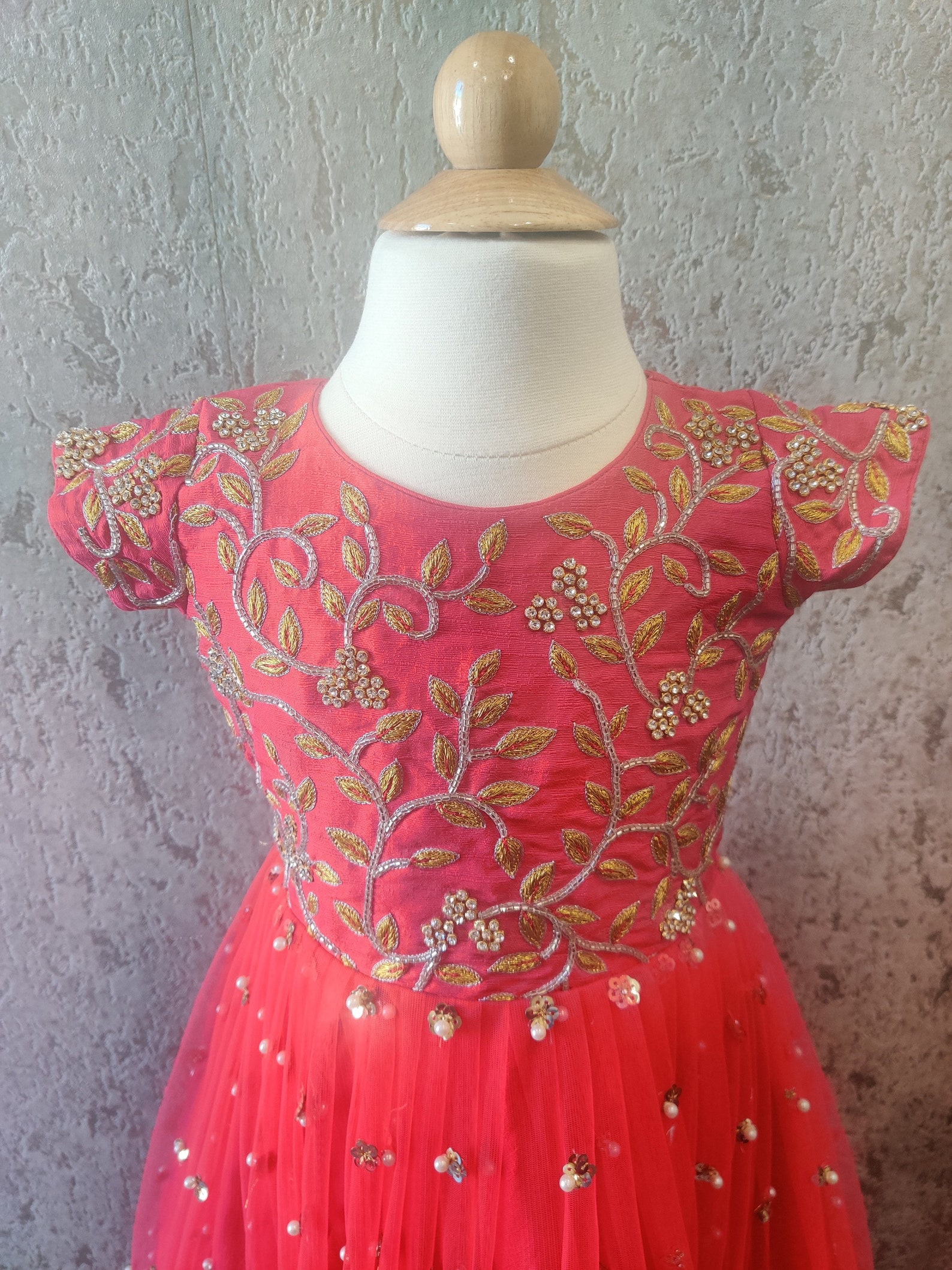 Kids Frock Red Frock Birthday Frock Kinds Indian Dress Ethnic Wear for ...