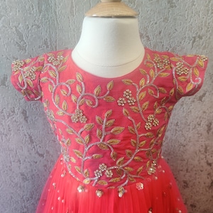 Kids Frock Red Frock Birthday Frock Kinds Indian Dress Ethnic Wear for ...