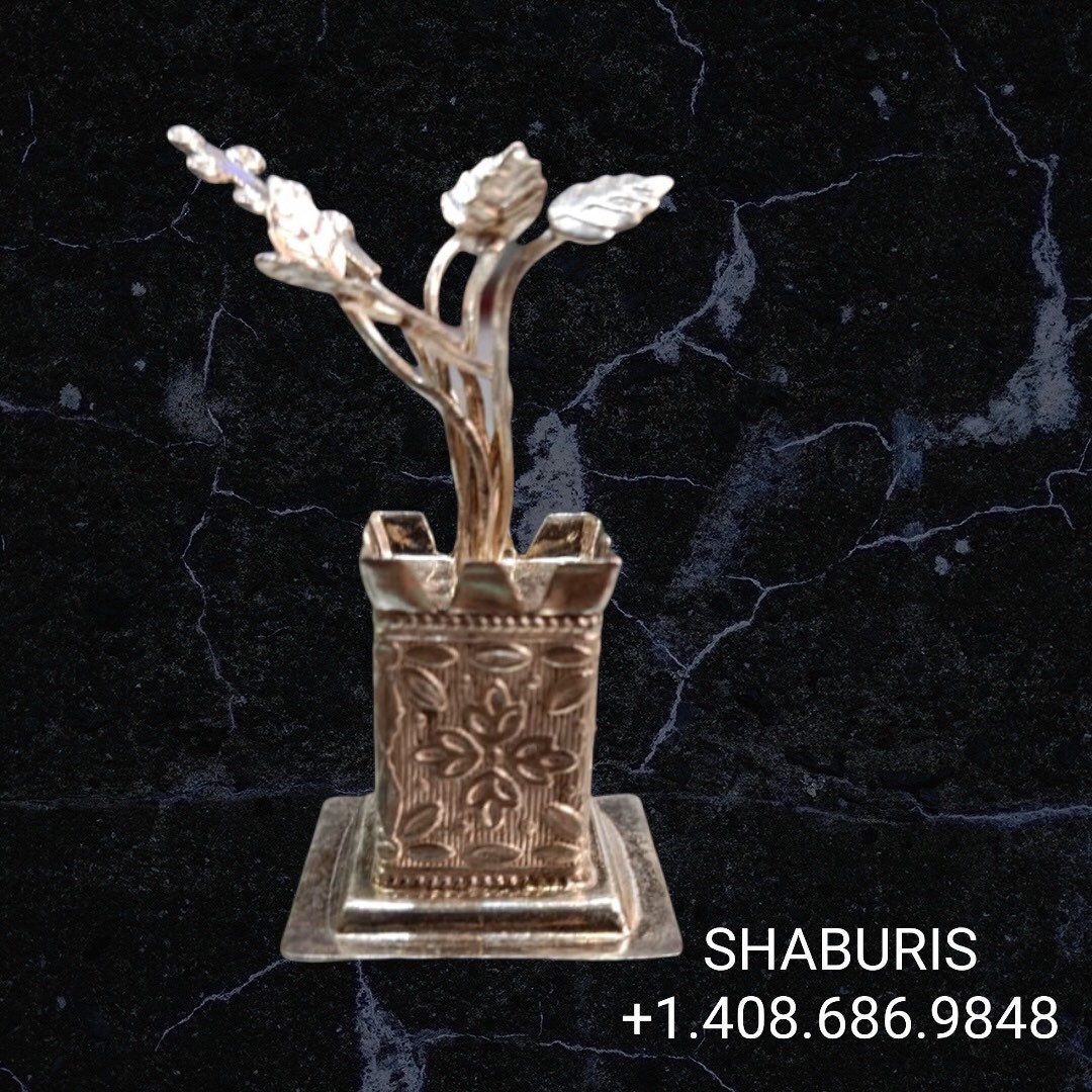 Pure Silver Tulasi Indian Pooja Articles,pure Silver Articles Indian ...
