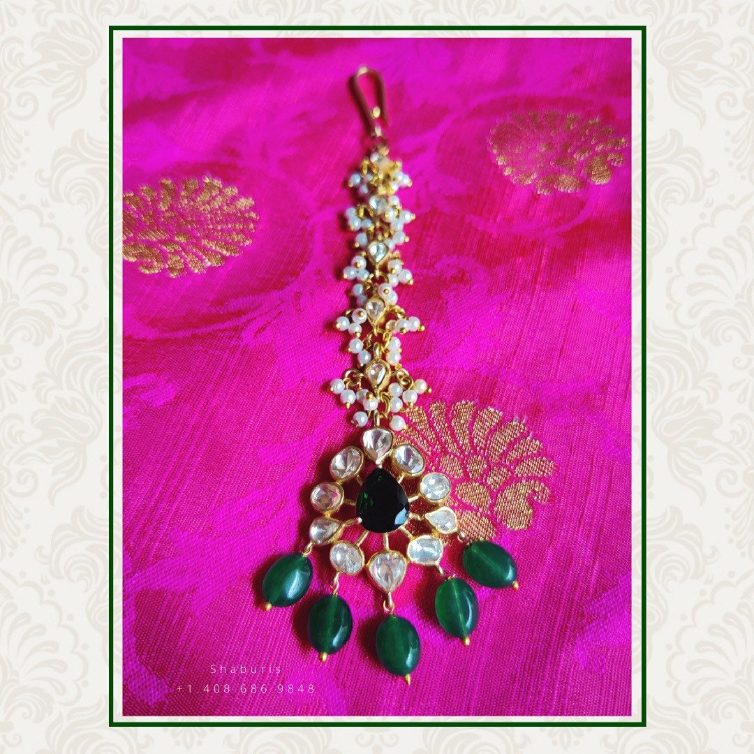 Maang Tikka,pure Silver Maang Tikka,polki Maang Tikka,papati Billa,kids ...