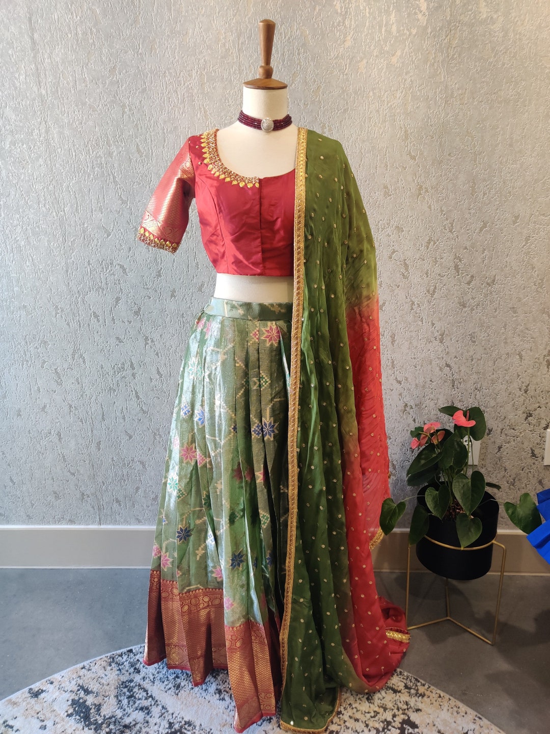 Half Saree Lehenga Choli Haldi Dress Mehendi Dress Wedding Dress Bridal ...