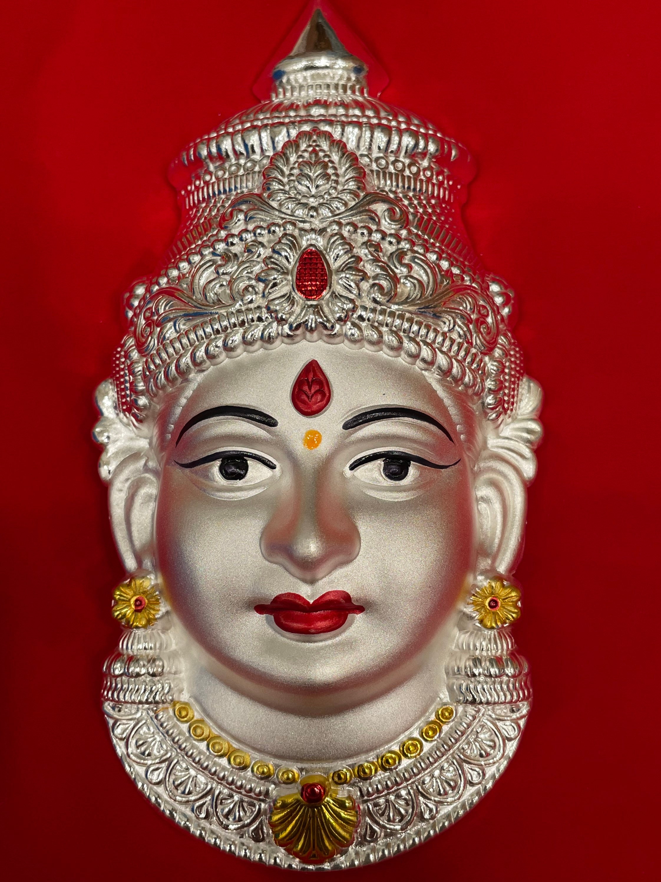 Pure Silver Lakshmi Roopu,indian Pooja Articles,pure Silver Articles ...