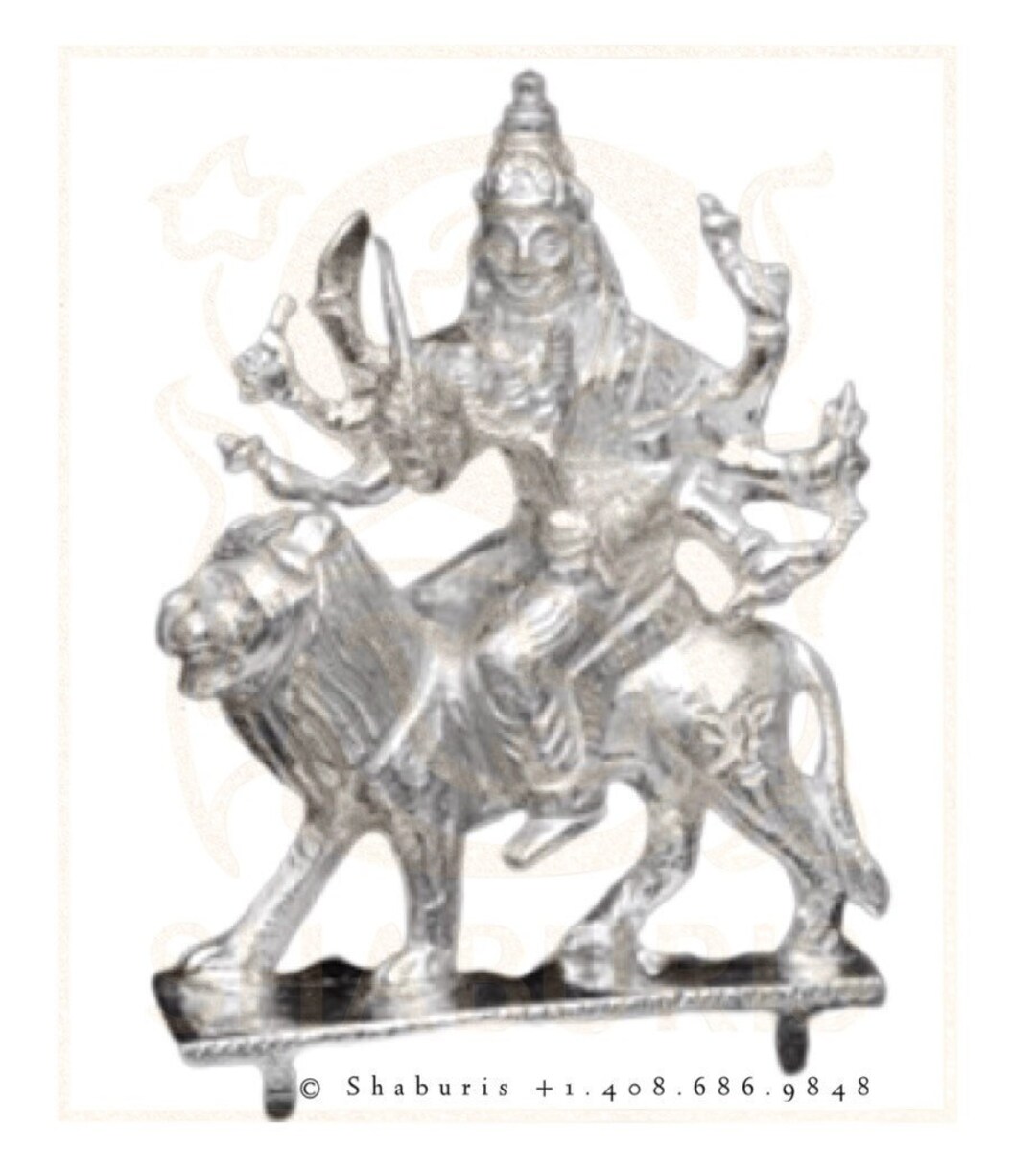Pure Silver Durga Idle,indian Pooja Articles,pure Silver Articles ...