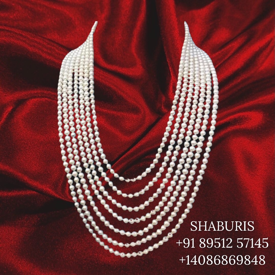 Pearl Jewelry,pure Silver Jewelry Indian ,pearl Haar,jewelry Sets ...