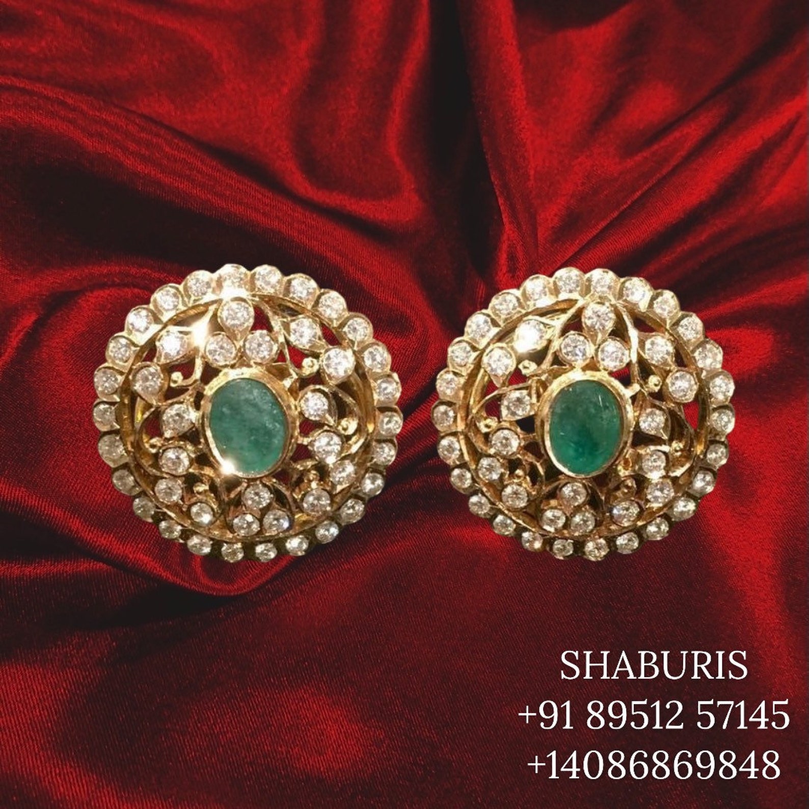 Pure Silver Jewellery Indian,big Indian Studs,moissanite Studs,indian ...