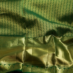 Mango Yellow & Green Pattu Saree Zari Saree Handloom Saree Stitched ...