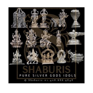 Pure Silver God Idols,indian Pooja Articles,pure Silver Articles Indian ...