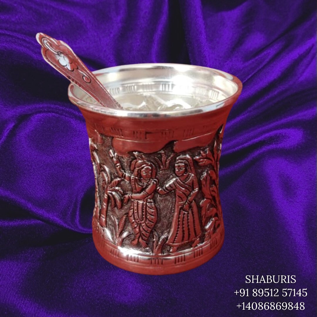 Panchapatra in Silver,lakshmi,pure Silver Ashta Lakshmi,pooja Articles ...
