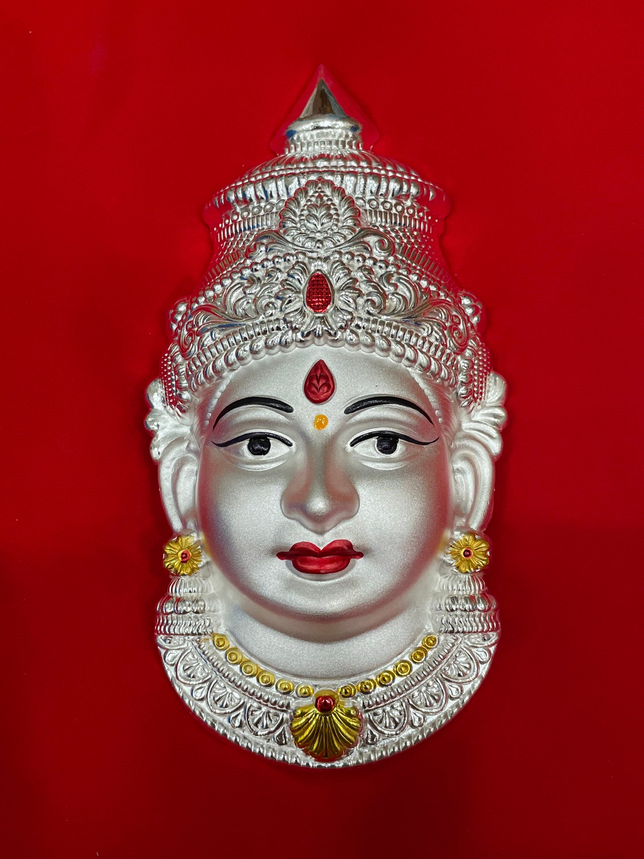 Pure Silver Lakshmi Roopu,indian Pooja Articles,pure Silver Articles ...
